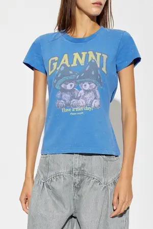 GANNI T-shirt With A Colorful Print