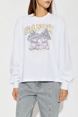 GANNI T-shirt With Colorful Print