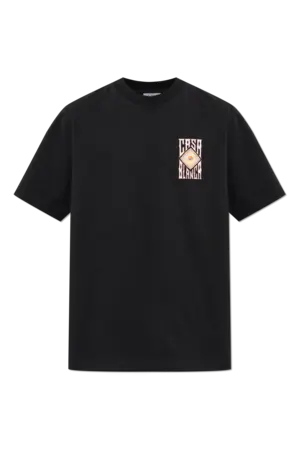 Casablanca T-shirt With A Colorful Print - Black
