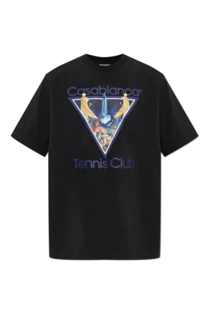 Casablanca T-shirt With Colorful Print - Black