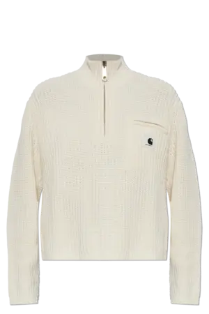 Carhartt Work In Progress Detroit Half Zip’ Sweater - Cream