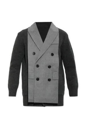 Sacai Cardigan With A Decorative Double-breasted Panel