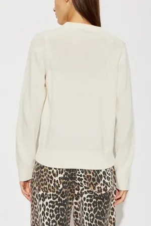 GANNI Sweater With A Colorful Pattern And Logo
