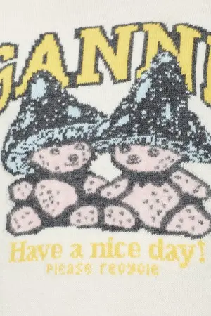 GANNI Sweater With A Colorful Pattern And Logo