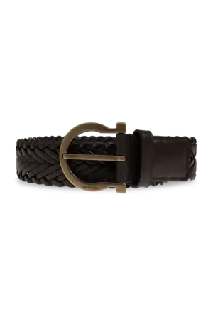 FERRAGAMO Leather Belt With Decorative Braid