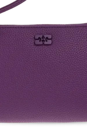 GANNI Hexagonal Eco-leather Makeup Bag With Wristlet - Purple