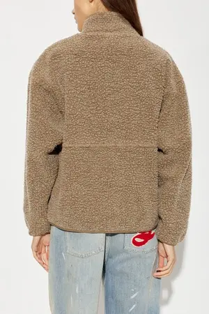 American Vintage Fleece Jacket With A Turtleneck - Brown