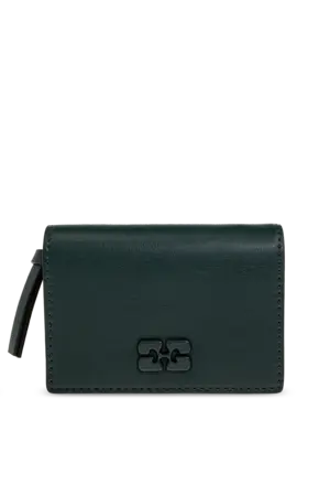 GANNI Wallet With Logo - Green