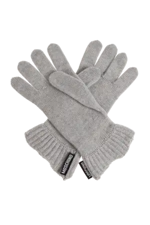 Moschino Gloves With Logo Patch