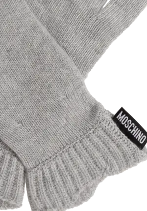Moschino Gloves With Logo Patch