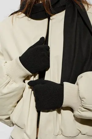Moschino Gloves With Logo Patch
