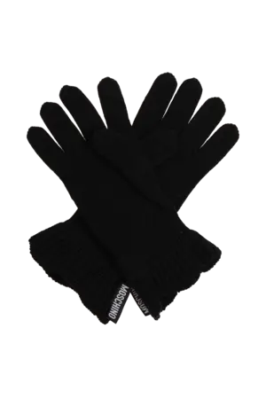 Moschino Gloves With Logo Patch