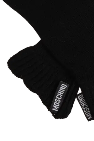 Moschino Gloves With Logo Patch
