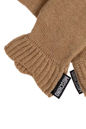 Moschino Gloves With Logo Patch