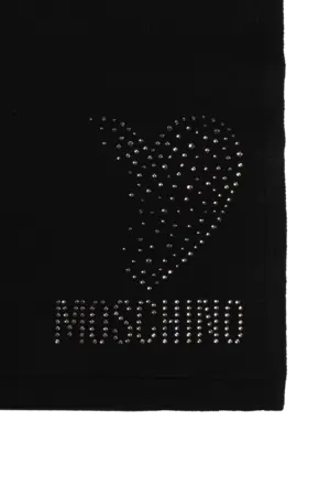 Moschino Wool Scarf With Sparkling Sequins