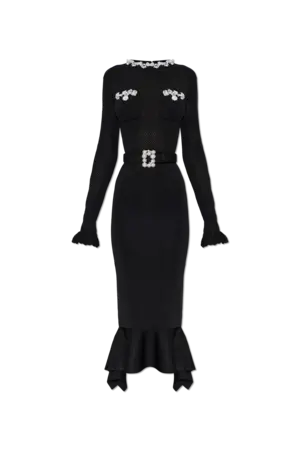 SELF-PORTRAIT Asymmetric Dress With Belt