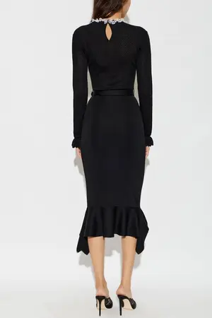 SELF-PORTRAIT Asymmetric Dress With Belt