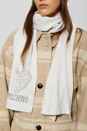 Moschino Wool Scarf With Shimmering Sequins