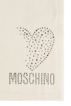 Moschino Wool Scarf With Shimmering Sequins