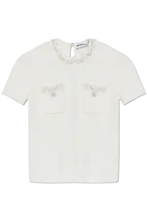 SELF-PORTRAIT Top With Shimmering Appliqués