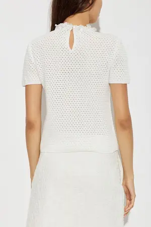 SELF-PORTRAIT Top With Shimmering Appliqués