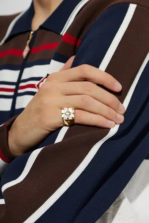 Casablanca Signet Ring With Logo