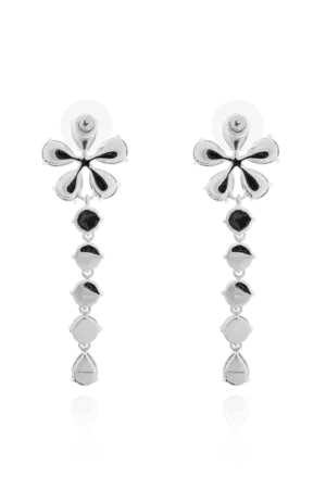 SELF-PORTRAIT Long Earrings With Shimmering Crystals