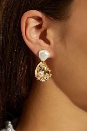 SELF-PORTRAIT Earrings With Shimmering Crystals