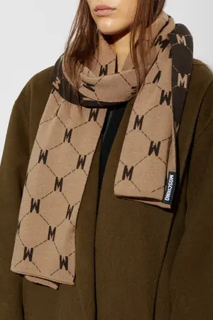 Moschino Wool Scarf With Monogram