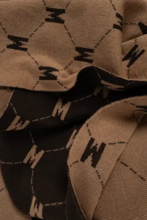 Moschino Wool Scarf With Monogram