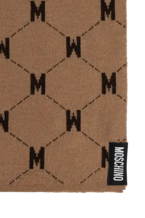 Moschino Wool Scarf With Monogram