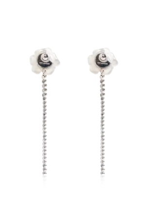 SELF-PORTRAIT Long Earrings With Shimmering Crystals