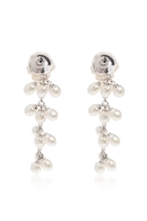 SELF-PORTRAIT Long Earrings With Glass Pearls