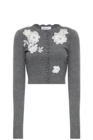 SELF-PORTRAIT Floral Motif Cardigan