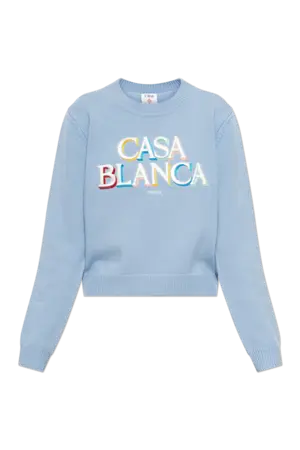 Casablanca Sweater With A Colorfully Embroidered Logo