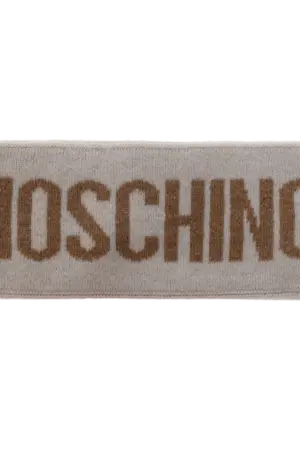 Moschino Headband With Logo - Cream