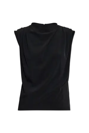 ALLSAINTS Emerson Sleeveless Draped Top - Black