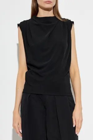 ALLSAINTS Emerson Sleeveless Draped Top - Black