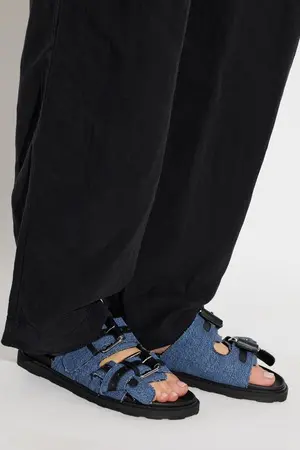 Moschino Denim Slides With A 'vintage' Effect