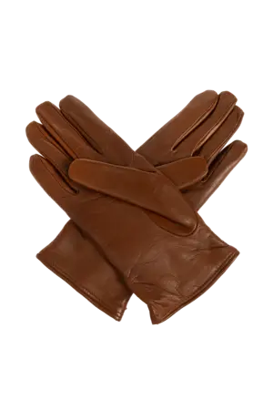 Moschino Leather Gloves With Logo