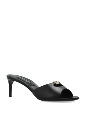 Dolce & Gabbana Leather Heeled Mules