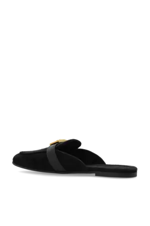 Dolce & Gabbana Suede Slides With Logo