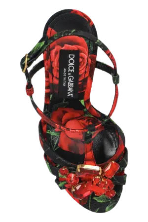 Dolce & Gabbana Heeled Sandals With A Floral Motif