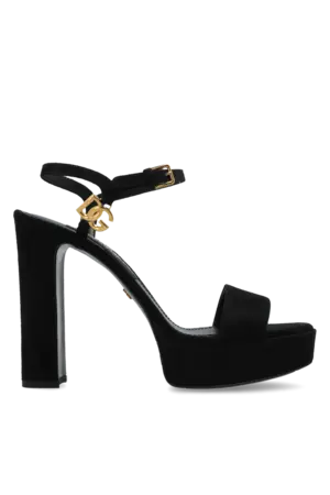 Dolce & Gabbana Suede Platform Sandals - Black