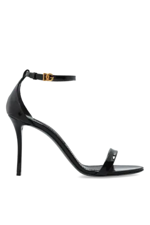 Dolce & Gabbana Leather Heeled Sandals - Black