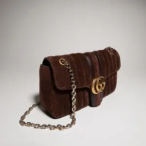 Gucci Jetset Gg Marmont Medium Shoulder Bag Suede