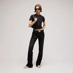 Gucci Crystal Ballerina With Bamboo Metal