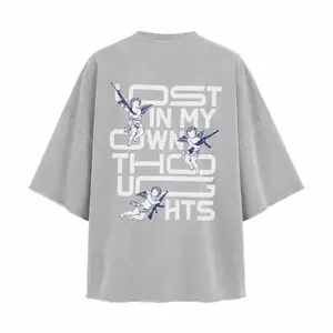 MYSIMPLICATED Lost Oversized T-shirt W - Grey