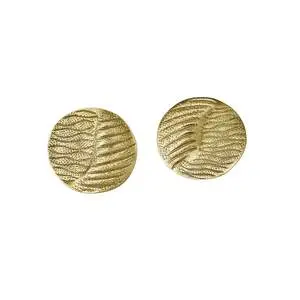 ZEWORKS Sahara Blues Barkha Handcrafted Brass Earrings - Gold