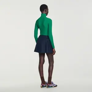 Sandro Wool Skort With Buttons
